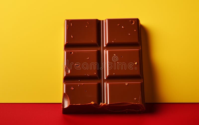 Ruby Chocolate Yellow Background Stock Illustration - Illustration of ...