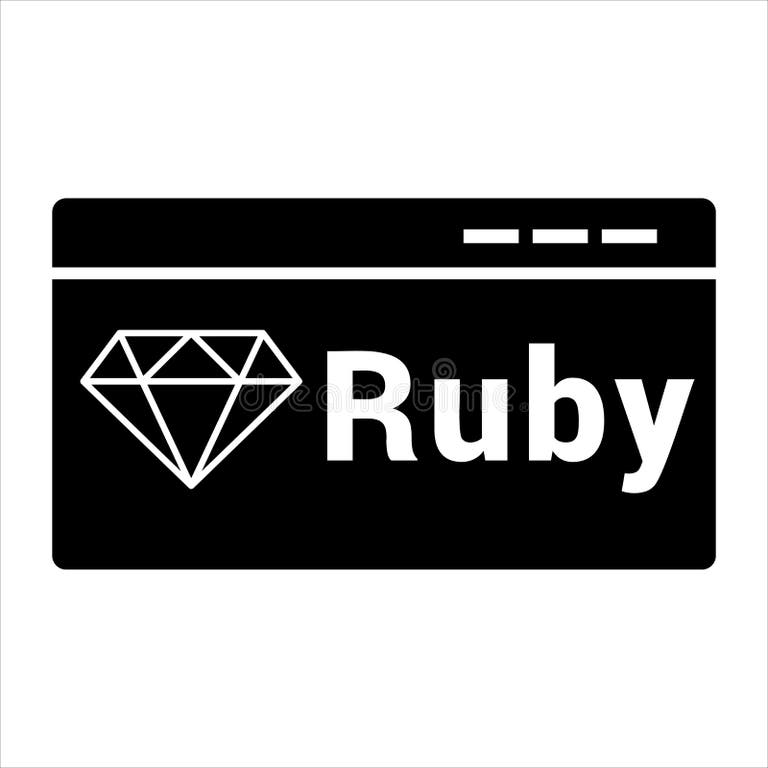 Ruby Code Icon Isolated on White Background Flat Style Stock Vector ...