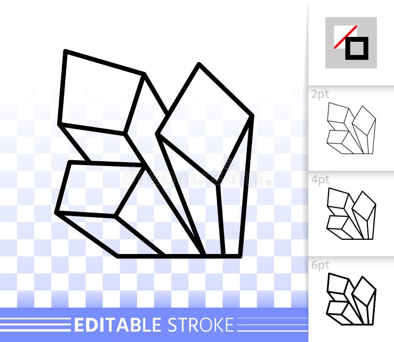 Crystal Simple Black Line Vector Icon Stock Vector - Illustration of ...