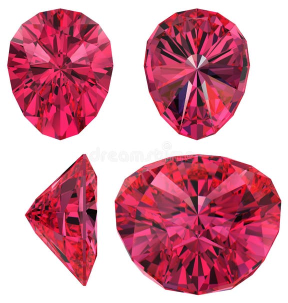 Ruby cut isolated stock illustration. Illustration of beautiful - 14563966