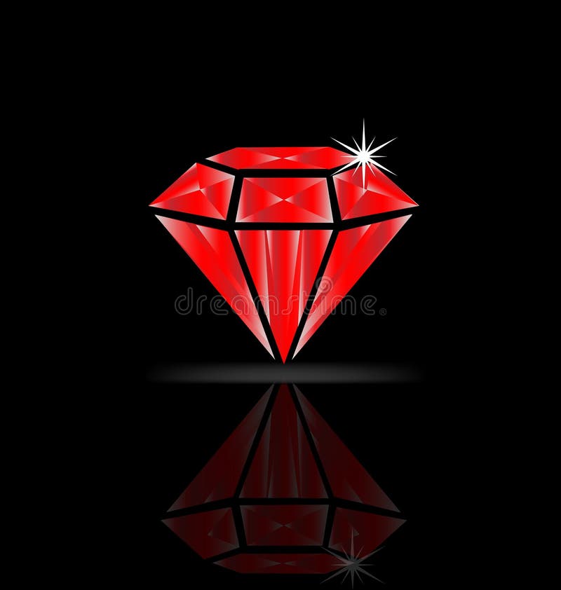 Ruby Diamond Isolated Vector Stock Vector - Illustration of rank ...