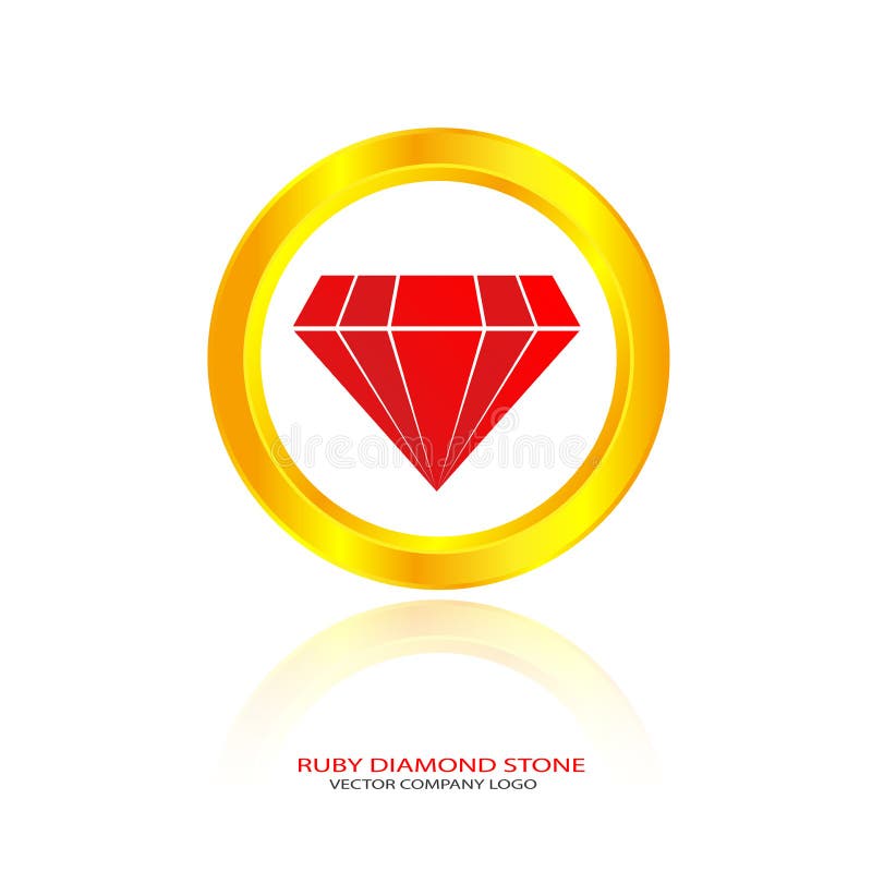 Ruby diamond stone stock vector. Illustration of jewelry - 98497447