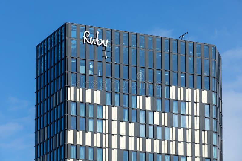 Ruby Emma Hotel Sign on the Building, Editorial Image - Image of ...