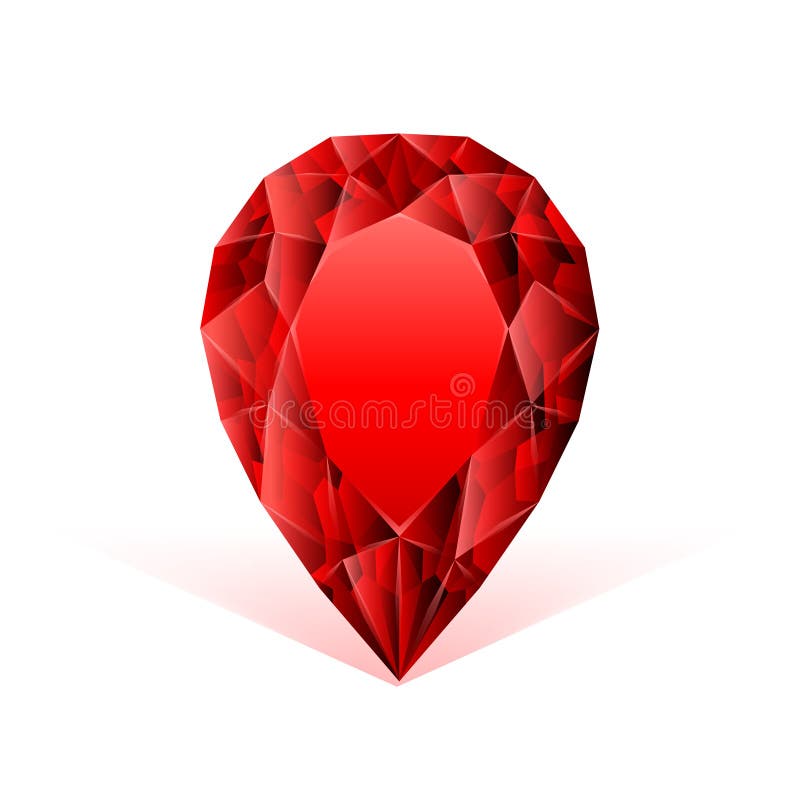 Brilliant red ruby stock vector. Illustration of ruby - 2616462
