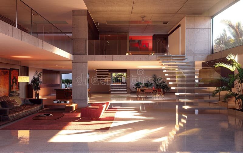 The Ruby 2-Floor Modern House -Generative Ai Stock Photo - Image of ...