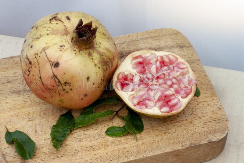 Ruby Fruit on wood floor. stock image. Image of copy - 128692547