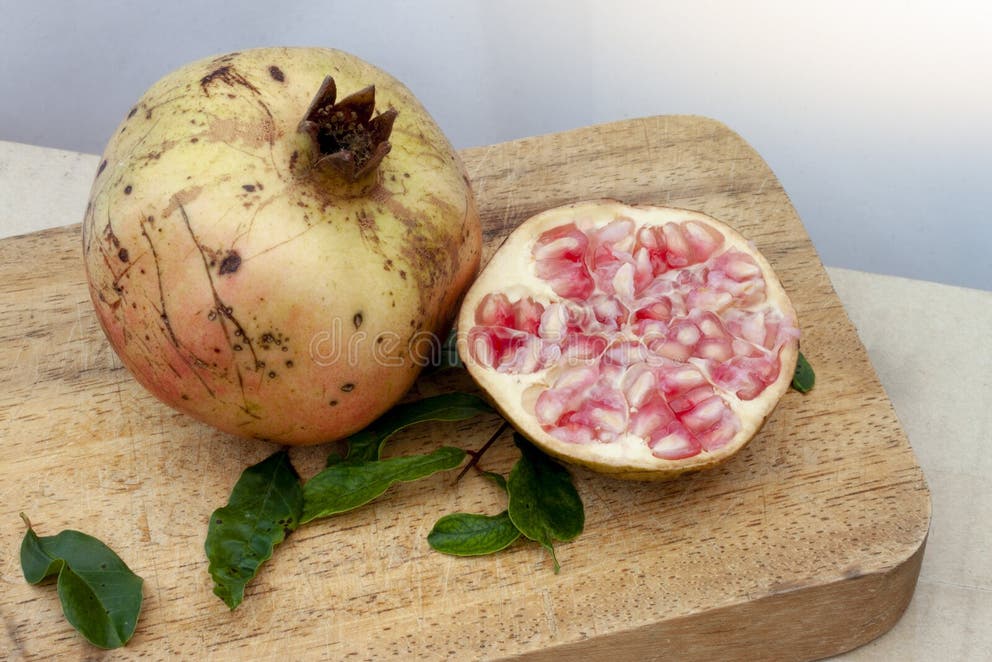 Ruby Fruit on wood floor. stock image. Image of copy - 128692547