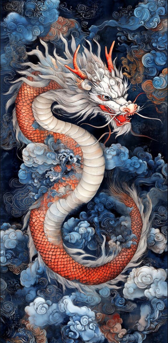 Ruby Fury: an Awe-inspiring Eastern Dragon, Clad in Flames, Commands ...