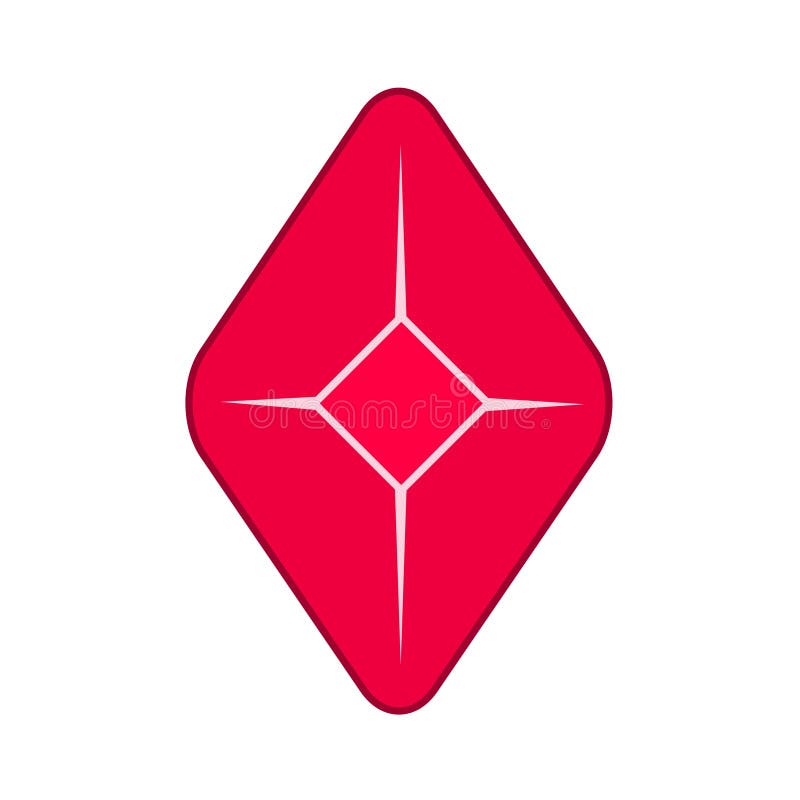 Ruby gem art drawn crystal stock vector. Illustration of crystal ...