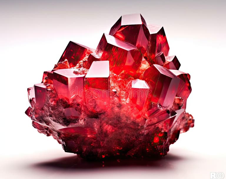 Ruby Gem Stone Isolated Created with Generative AI Technology Stock Illustration - Illustration ...