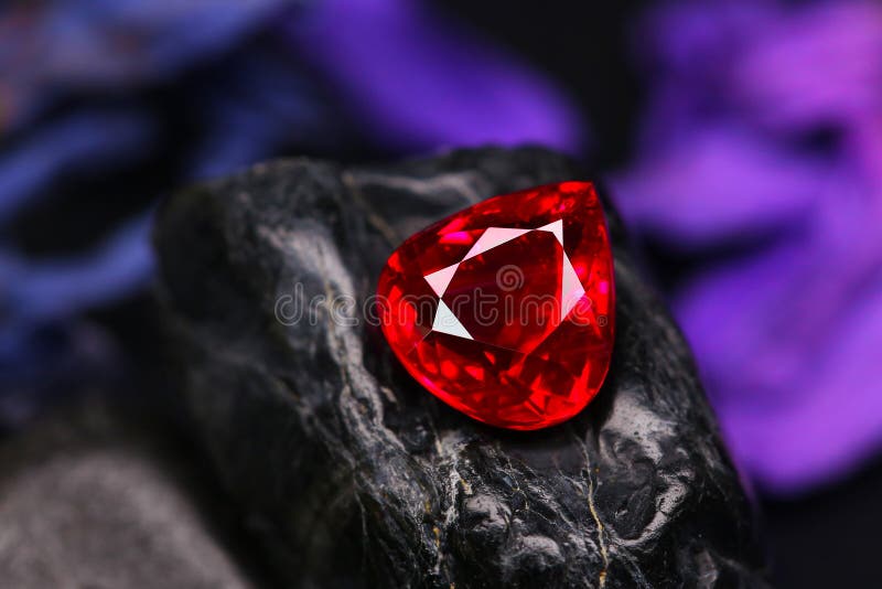 Ruby Gemstone Beauty Shot Gemstone Natural Stock Image - Image of ruby ...