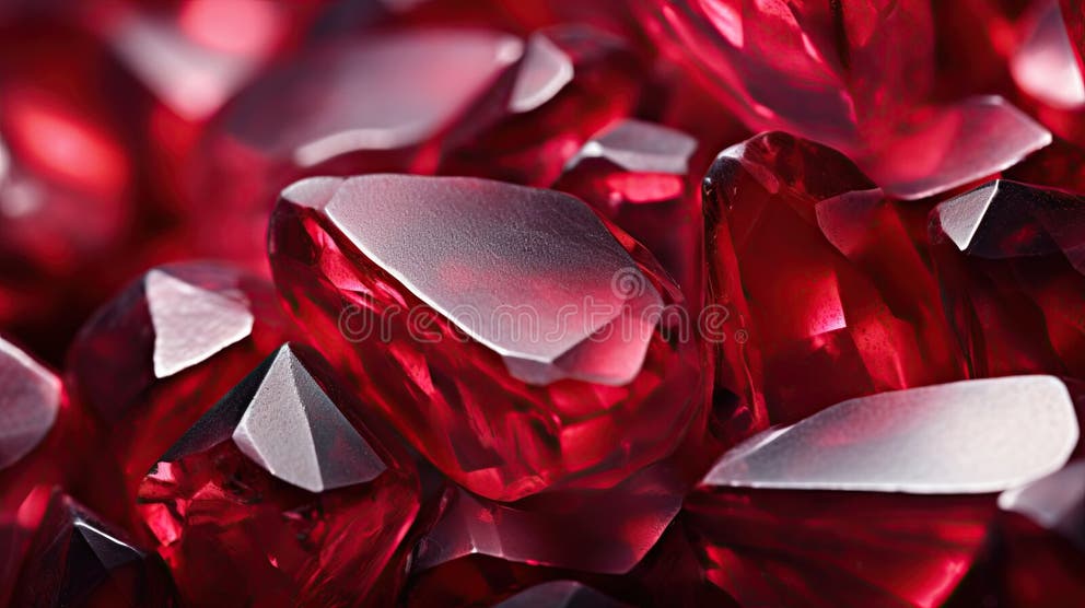Ruby Gemstones. Macro Shot. Background of Ruby Stones Stock Image ...