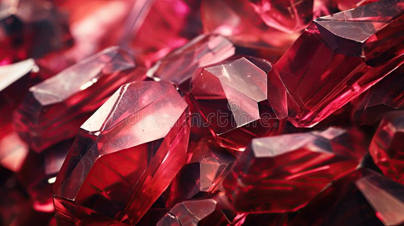 Ruby Gemstones. Macro Shot. Background of Ruby Stones Stock Image ...