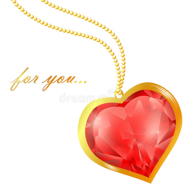 Ruby heart stock vector. Illustration of decoration, gemstone - 18208758