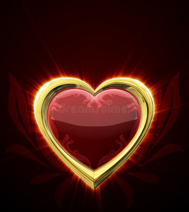 Ruby Heart illustration stock. Illustration du forme - 49549302
