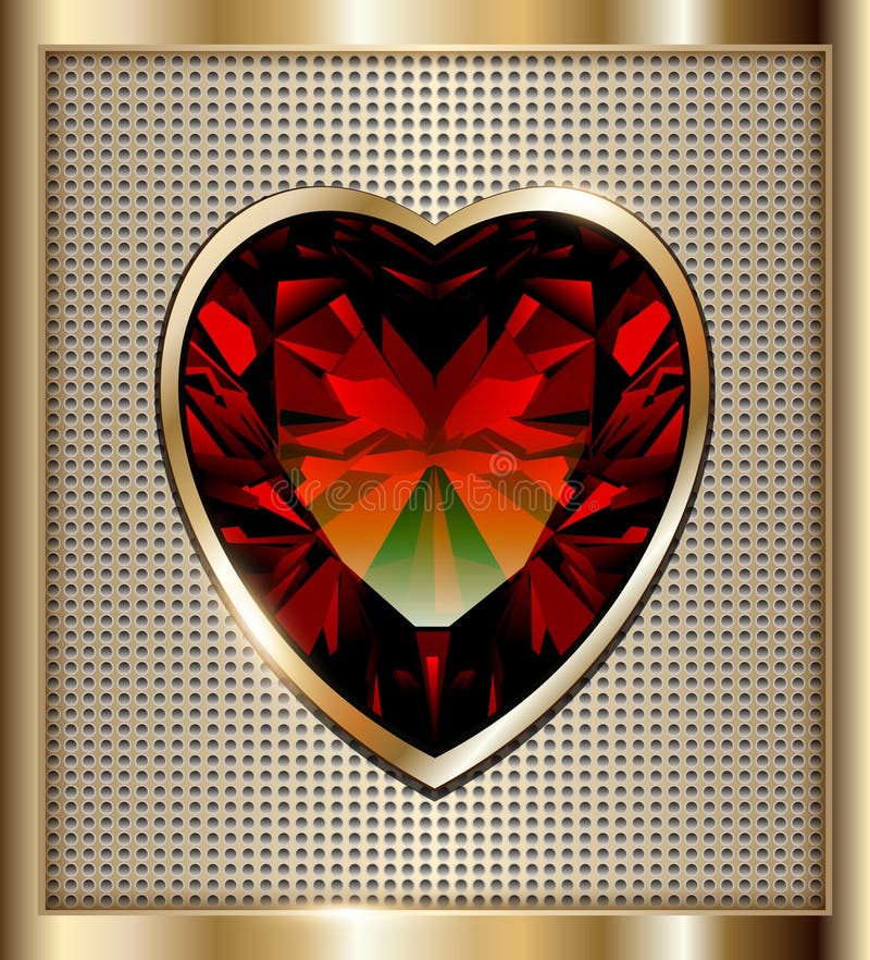 Ruby heart background stock vector. Illustration of happy - 60634846