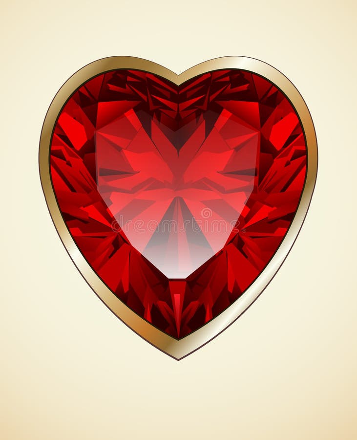 Ruby heart background stock vector. Illustration of graphic - 56527685
