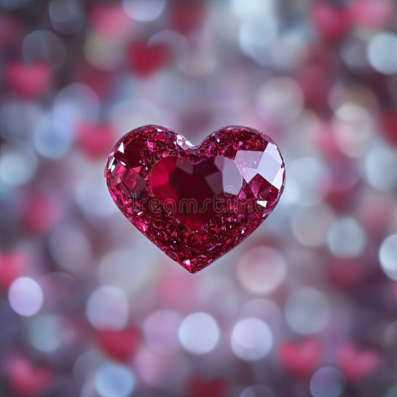 Ruby Heart Gemstone stock photo. Image of decoration - 353261602