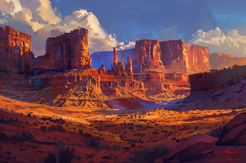 Ruby Horizon stock illustration. Illustration of golden - 317099493