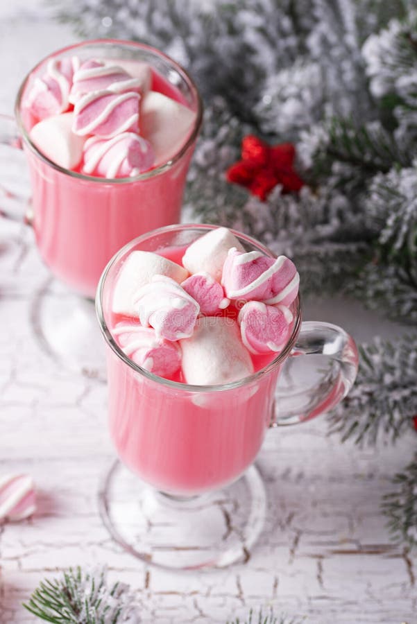 Ruby Hot Chocolate or Pink Cocoa Stock Image - Image of ruby, mocktail ...