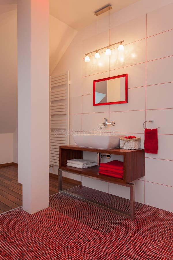 Ruby House - Romantic Bathroom Stock Photo - Image of cosy, romantic ...