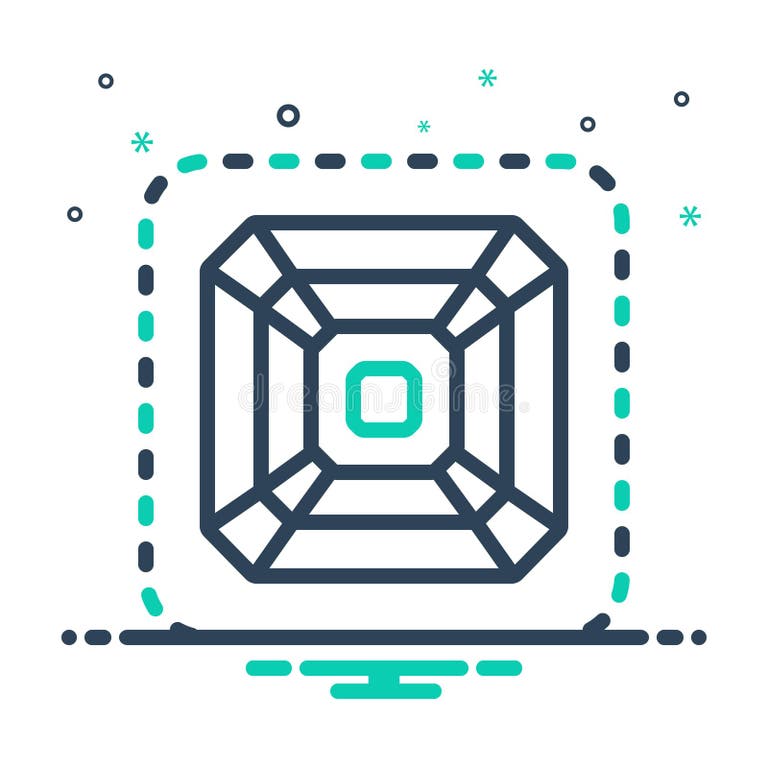 Mix Icon for Ruby, Crystal and Sapphire Stock Illustration ...