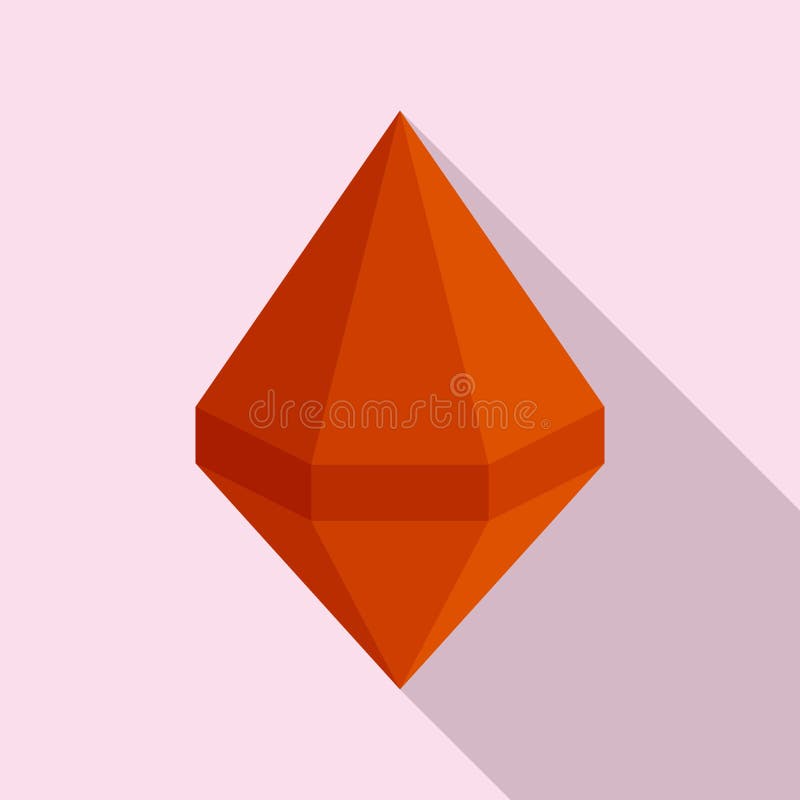 Ruby icon, flat style stock vector. Illustration of rich - 177080359