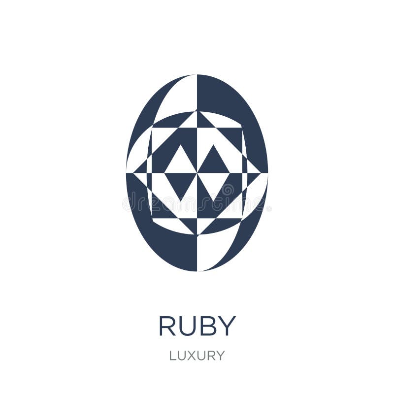 Ruby Icon. Trendy Flat Vector Ruby Icon on White Background from Stock ...