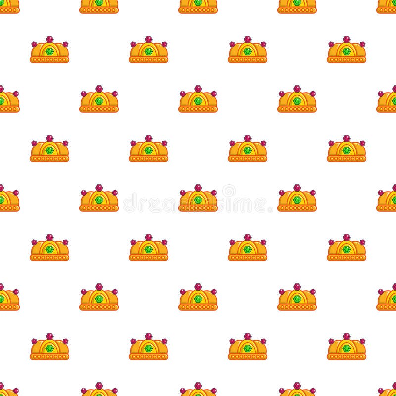 Ruby Imperial Crown Pattern Seamless Stock Vector - Illustration of ...