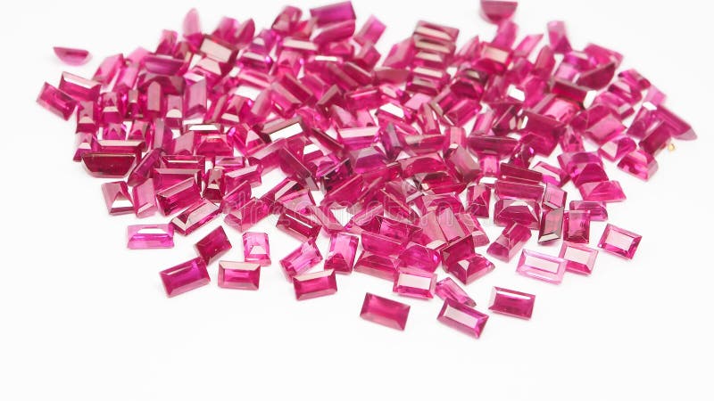 Ruby Isolated on White Background Stock Photo - Image of carat, purple ...