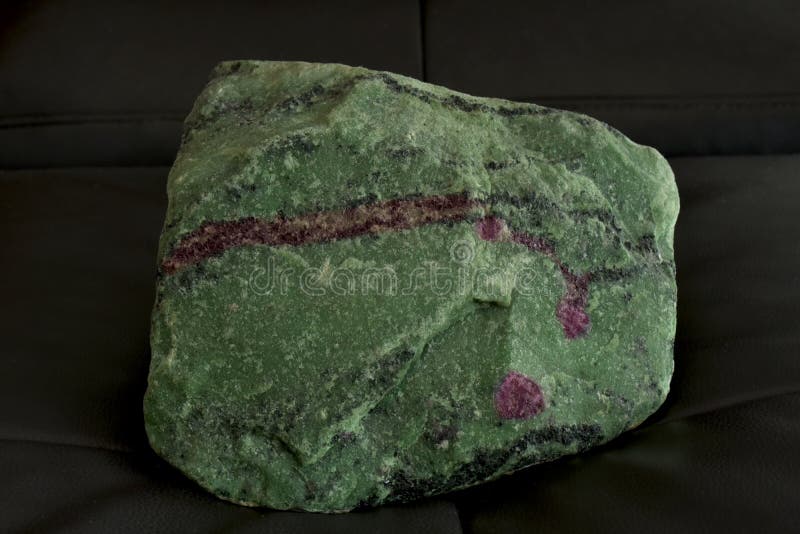 Ruby is a Large Lump that Has a Natural Red Crystal Form. Stock Image ...