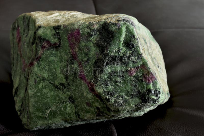 Ruby is a Large Lump that Has a Natural Red Crystal Form. Stock Photo ...