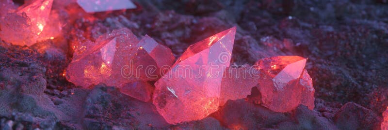 Ruby Lightings Sparkle Amidst Dark Textures, Showcasing Their Vibrant ...