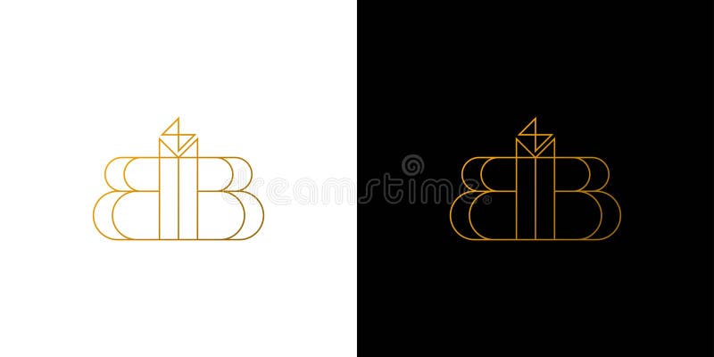 Ruby Logo Design with Initial BB is Modern and Luxurious Stock Vector ...