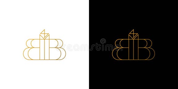 Ruby Logo Design with Initial BB is Modern and Luxurious Stock Vector ...