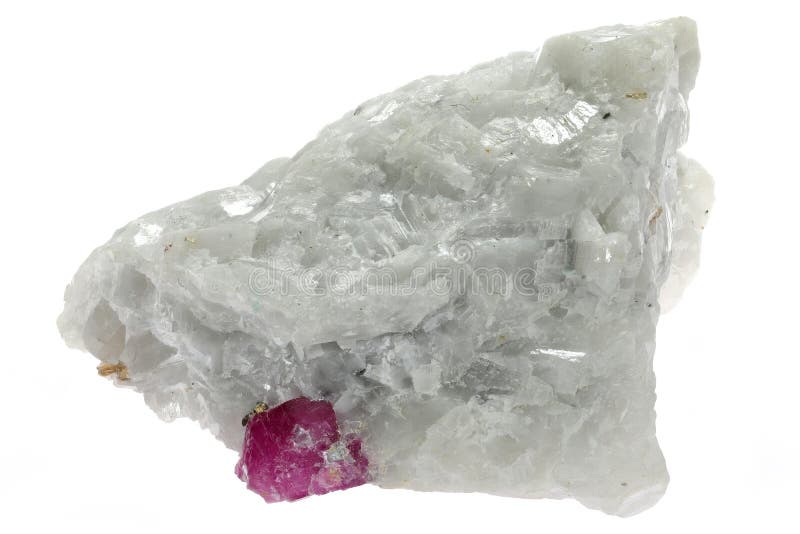 Ruby in matrix stock image. Image of mining, bedrock - 148892349