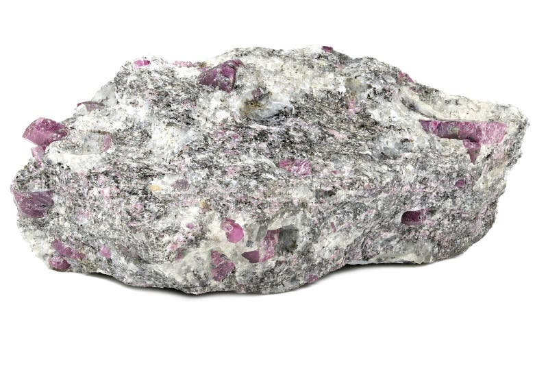 Ruby in matrix stock image. Image of mining, bedrock - 148892349