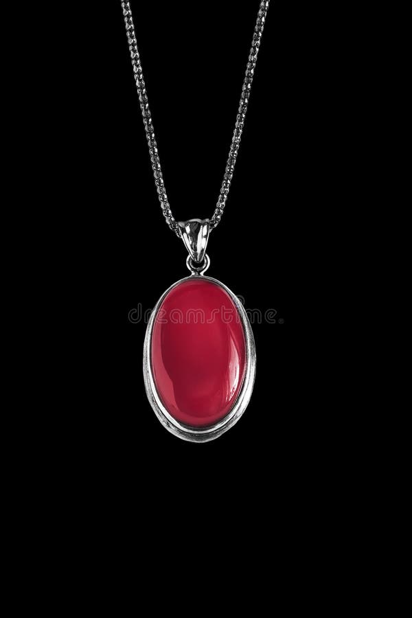 Ruby medallion isolated stock photo. Image of hanging - 94442536