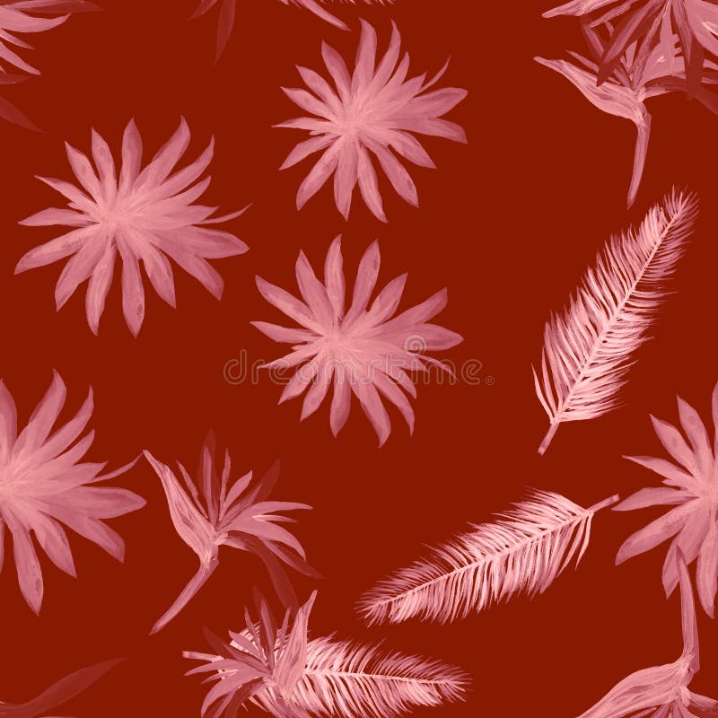 Ruby Pattern Texture. Coral Seamless Art. Red Tropical Texture. Scarlet ...