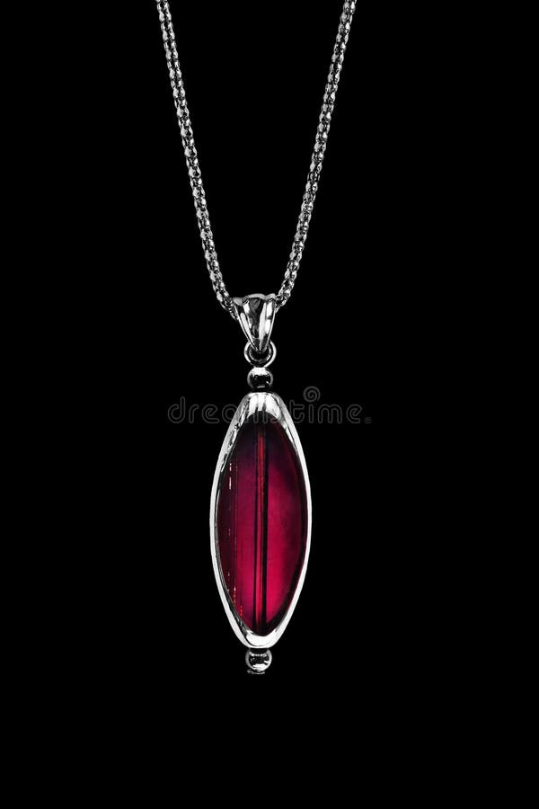 Ruby pendant isolated stock photo. Image of chain, bijou - 106033354