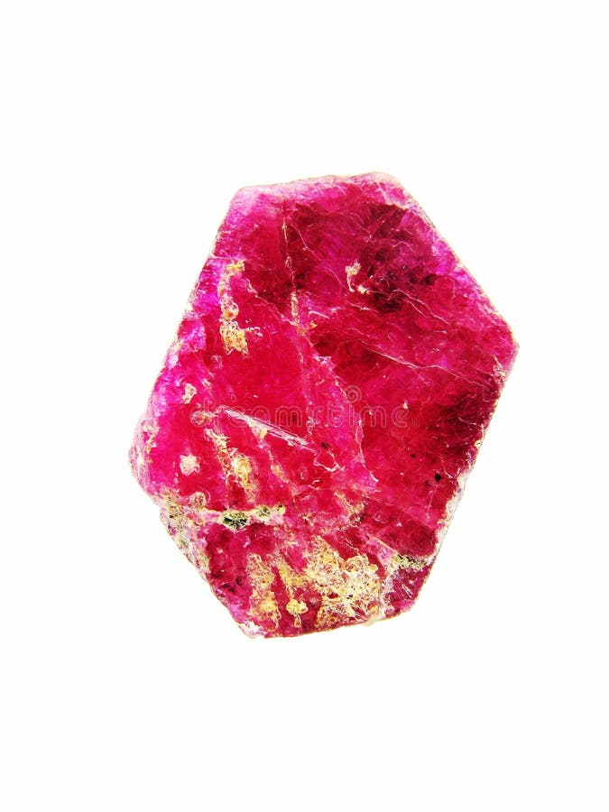 Ruby Polished Slice stock image. Image of crystal, isolated - 9155467