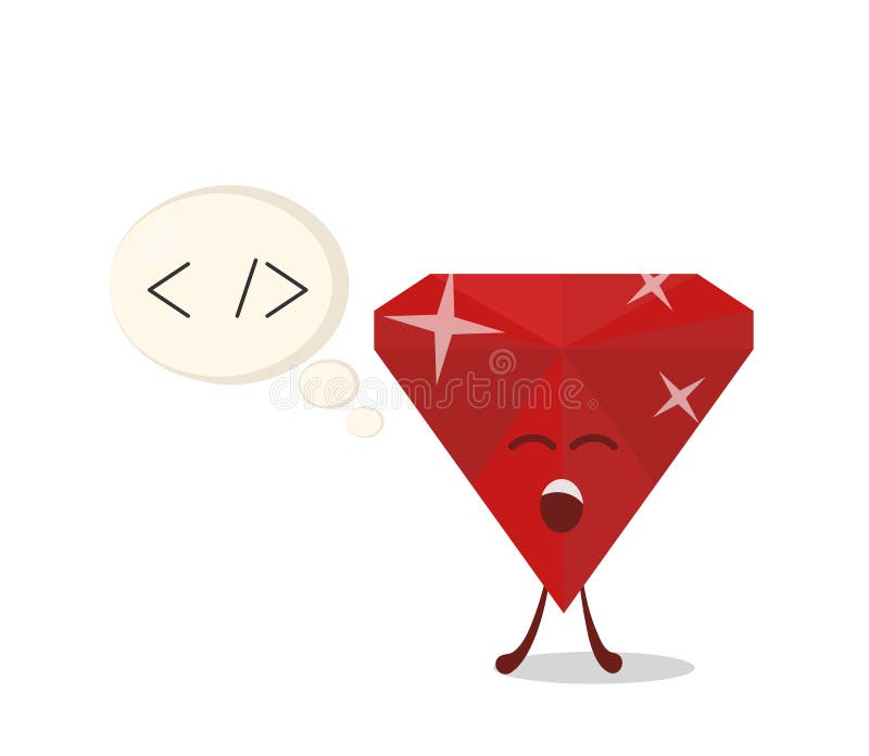 Ruby Programming Language Funny Character. Stock Vector - Illustration ... Ruby Programming Language Funny Character. Stock Vector - Illustration ...