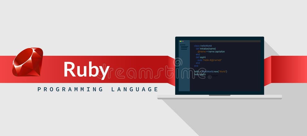 Ruby Programming Language with Script Code on Laptop Screen, Programming Language Code ...
