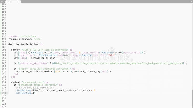 Ruby Programming Language Source Code Typing Effect Ruby Programmer Ticker Colored Commands