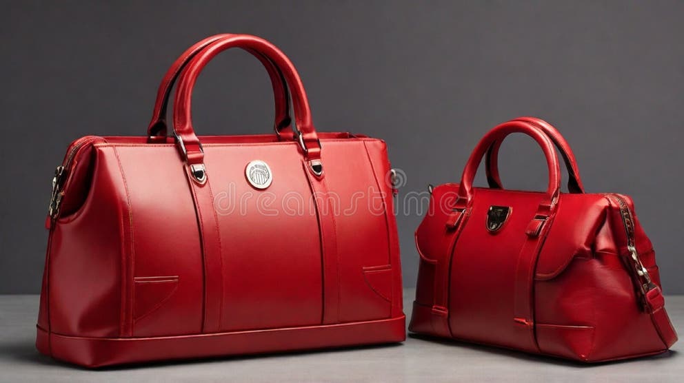 "Ruby Radiance - Red Hand Bag Statement" Stock Illustration ...