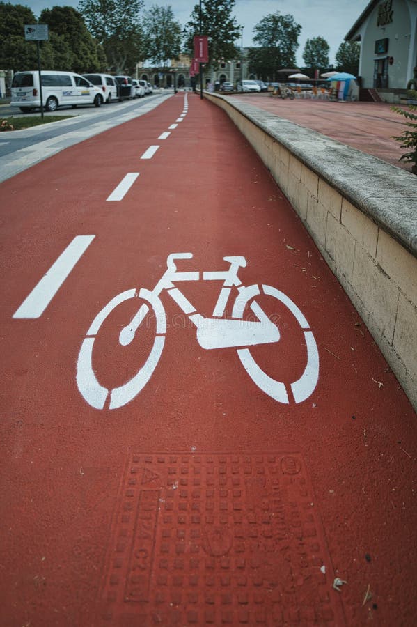 Ruby Red Color Bike Path Stock Photos - Free & Royalty-Free Stock ...