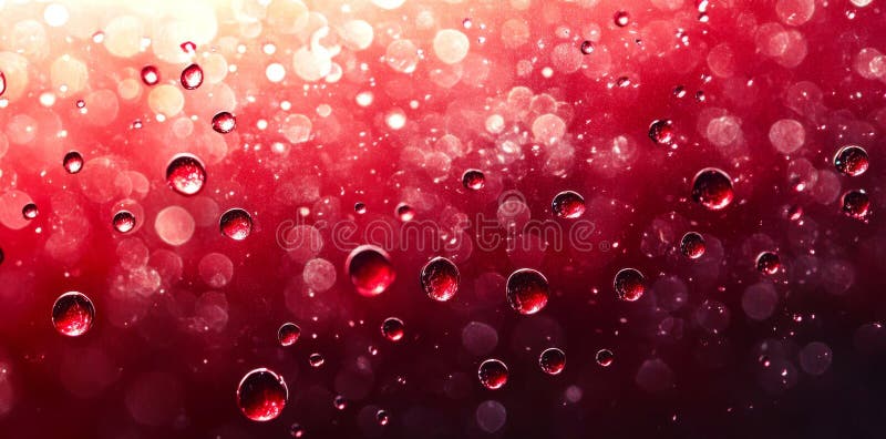 Ruby Red Droplets Swirl and Fall in a Harmonious Dance, Forming an ...