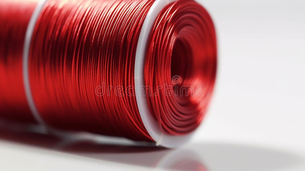 Ruby Red Exquisite Sewing Thread" Stock Illustration - Illustration of ...