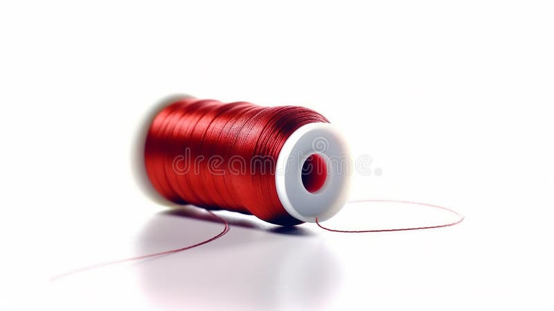 Ruby Red Exquisite Sewing Thread" Stock Illustration - Illustration of ...