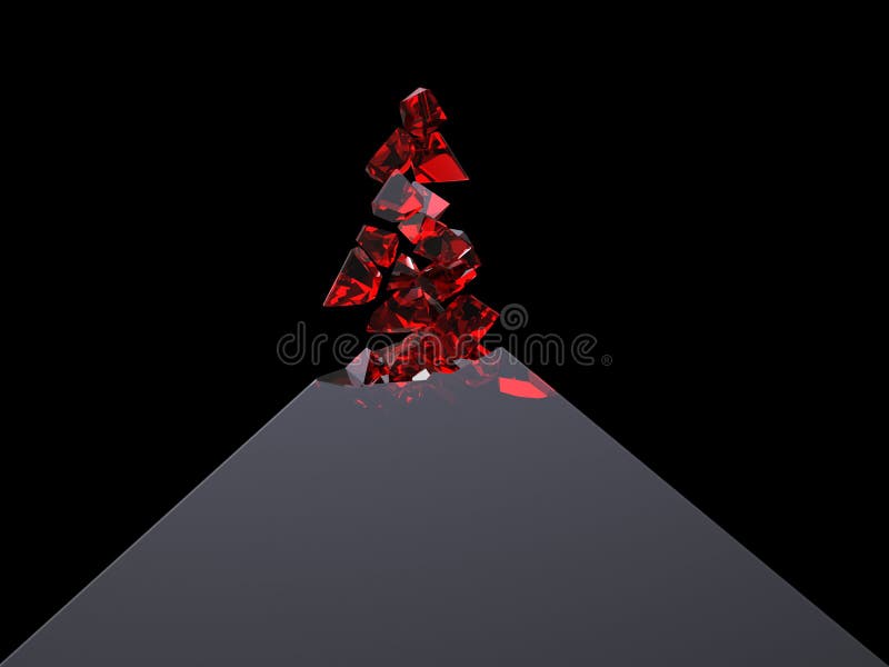 Ruby Red Fragments Floating Off Stock Illustration - Illustration of ...